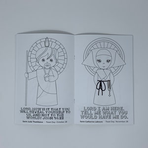 Set of 4 Catholic Kids Coloring Books. 6x9 Catholic Saints Coloring ...