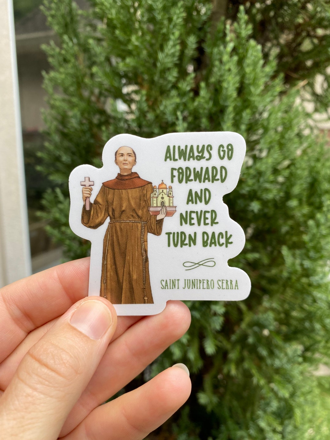2.5" Vinyl Waterproof Saint Junipero Serra Sticker. Junipero Water ...