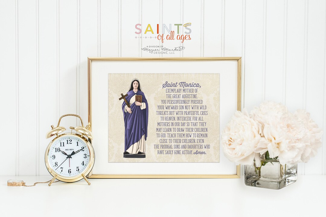 Saint Monica Poster Print. Catholic Wall Art Poster. First Communion ...