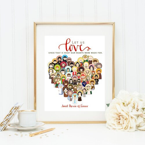 Catholic Saints With Quotes Poster Print. Saint Pattern Wall - Etsy