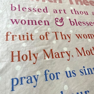 Marian Blanket With Hail Mary Prayer Ultra Soft Throw Blanket. Hail ...