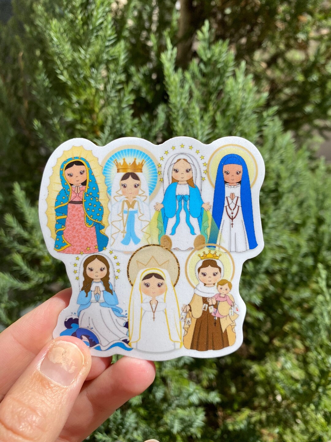 Marian 3" Waterproof Vinyl Saint Stickers. Kids Water Bottle Saint ...