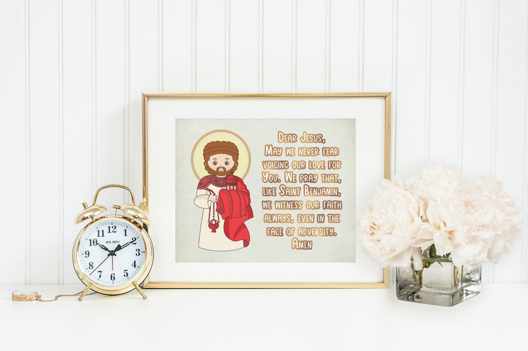 Saint Benjamin Catholic Poster Print. Catholic Wall Art Poster. First ...