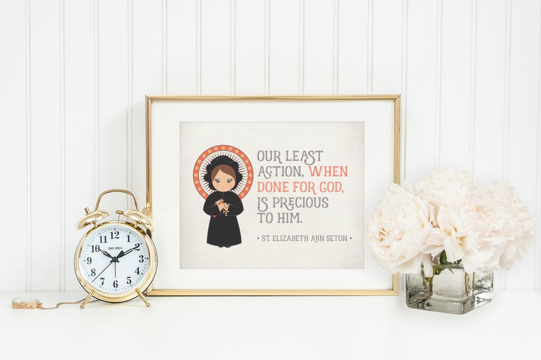 St Elizabeth Ann Seton Poster Print. St Elizabeth Wall Art Poster ...