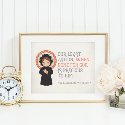 St Elizabeth Ann Seton Poster Print. St Elizabeth Wall Art - Etsy