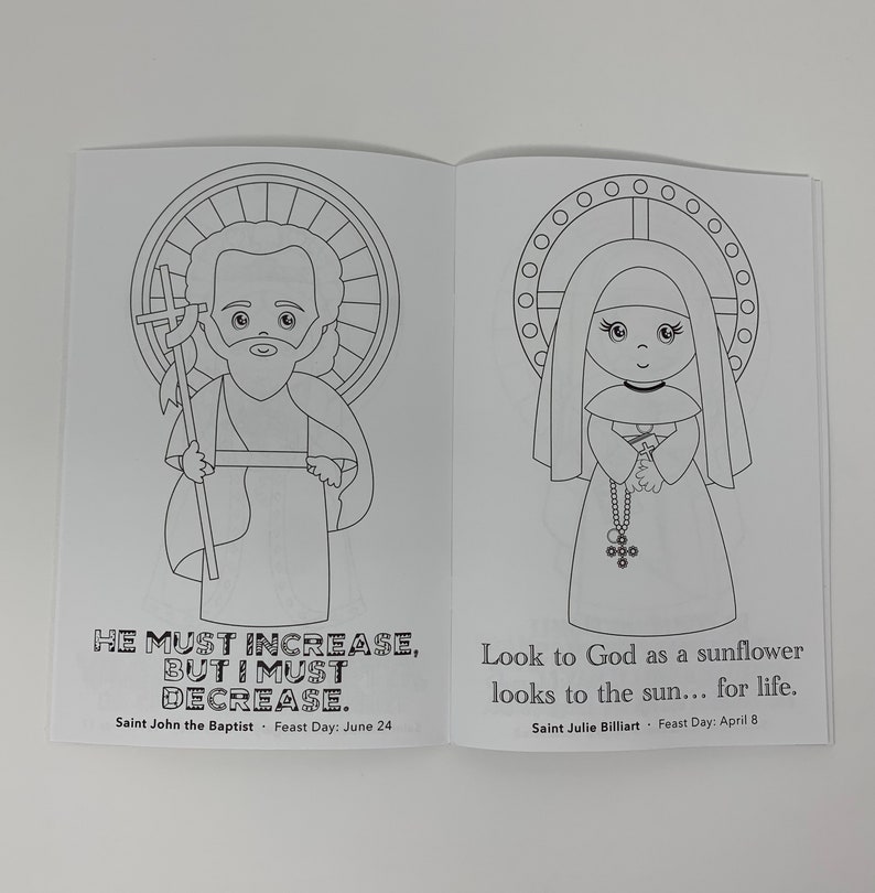 Catholic Saints Coloring Book Volume II. Catholic Coloring - Etsy