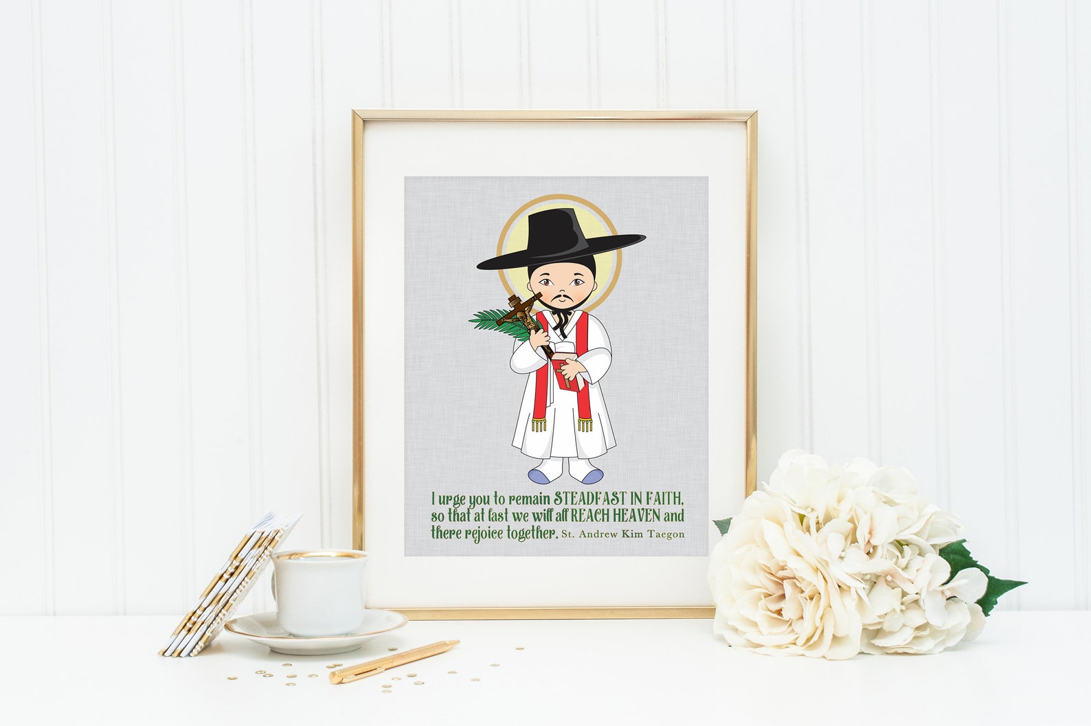 Saint Andrew Kim Taegon Poster Print. St. Andrew Kim Wall Art. First ...