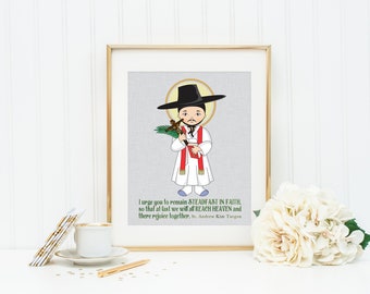 Saint Andrew Kim Taegon Catholic Art Print - Etsy