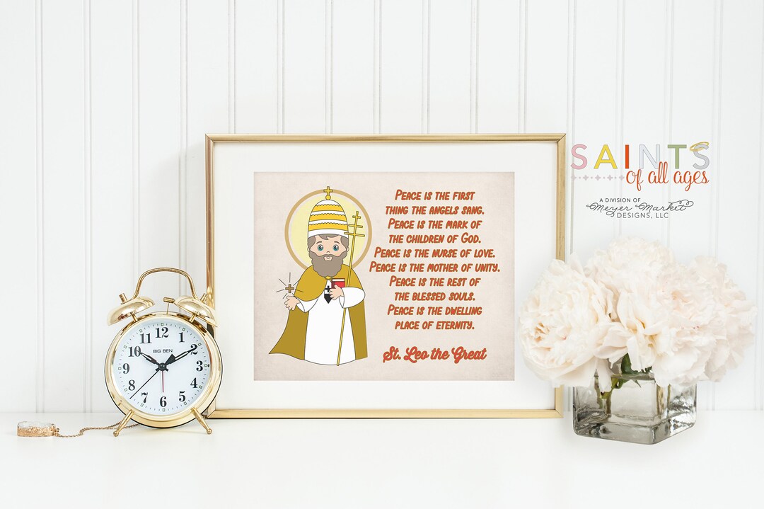 Saint Leo the Great Poster Print. Catholic Wall Art Poster. First ...