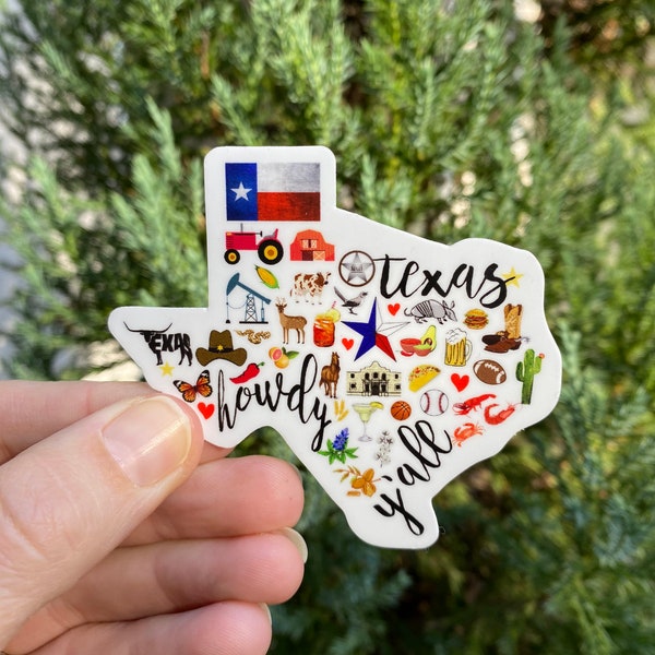 Texas Sticker - Etsy