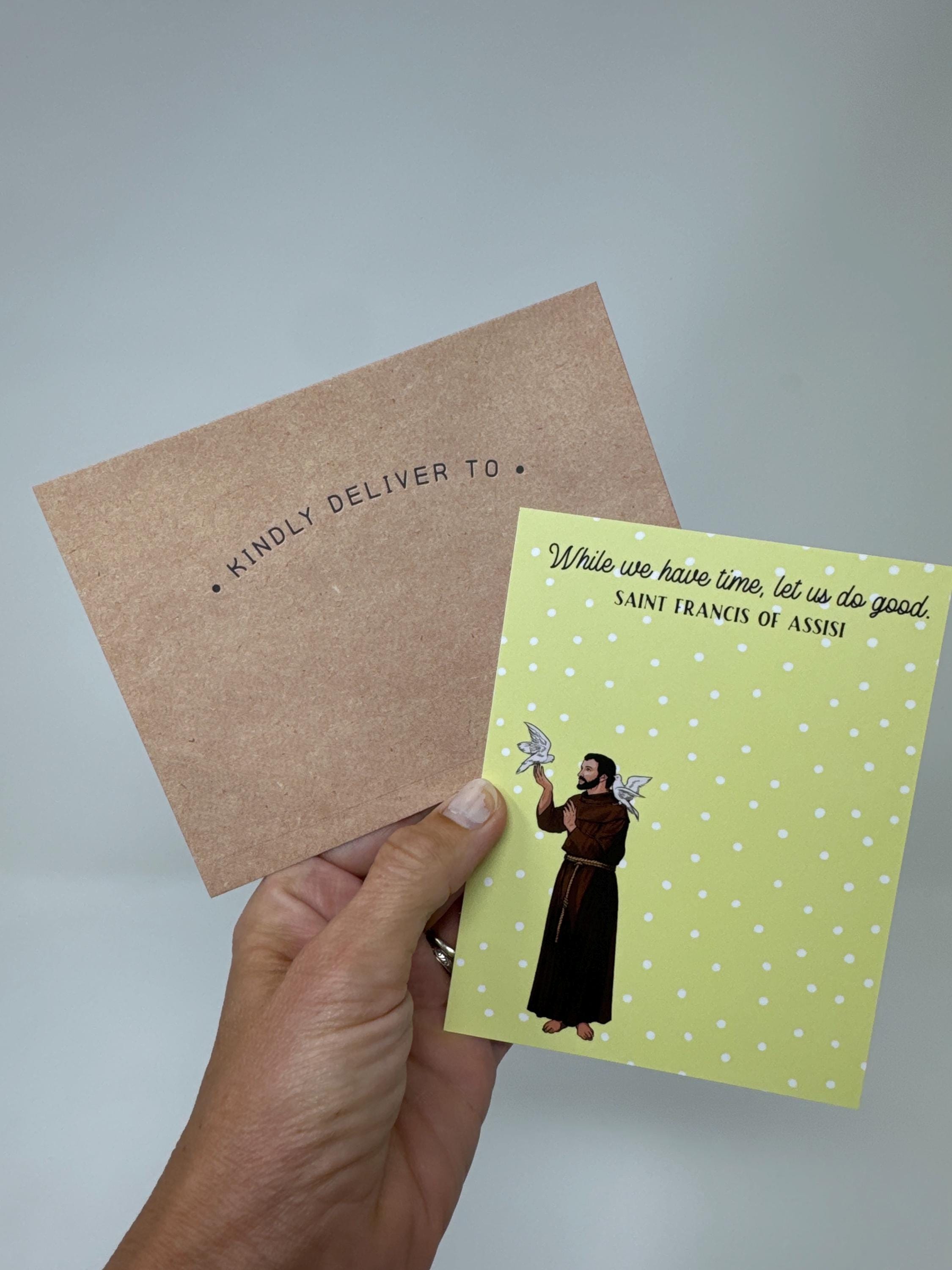 Set of 14 Flat Assorted Saint Note Cards and Envelopes. Saint Notecard ...