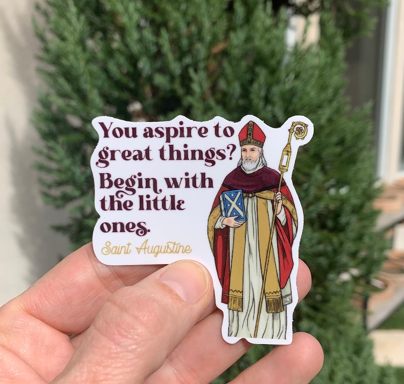 2.5" Vinyl Waterproof Saint Augustine Stickers. Saint Augustine Water ...