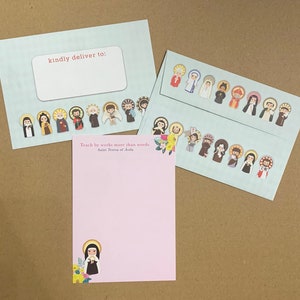Set of 14 Assorted Saint Note Cards and Saint Patterned Envelopes ...