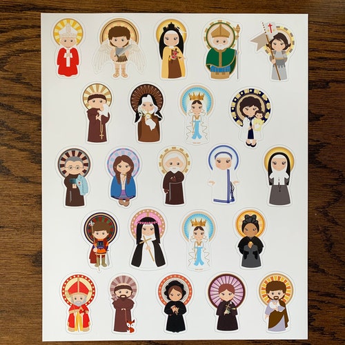 10 Pack of Catholic Saint Vinyl Stickers Custom Sticker | Etsy