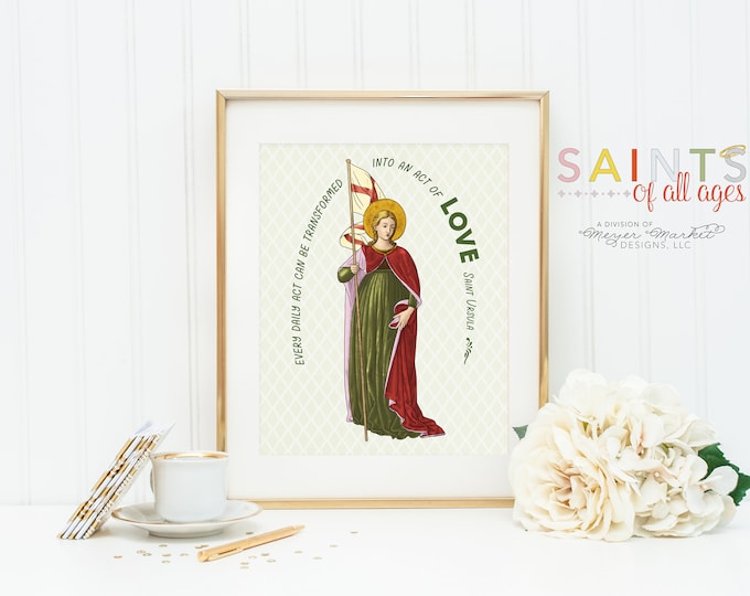 Saint Ursula Academy Icon Watercolor Illustration - Etsy