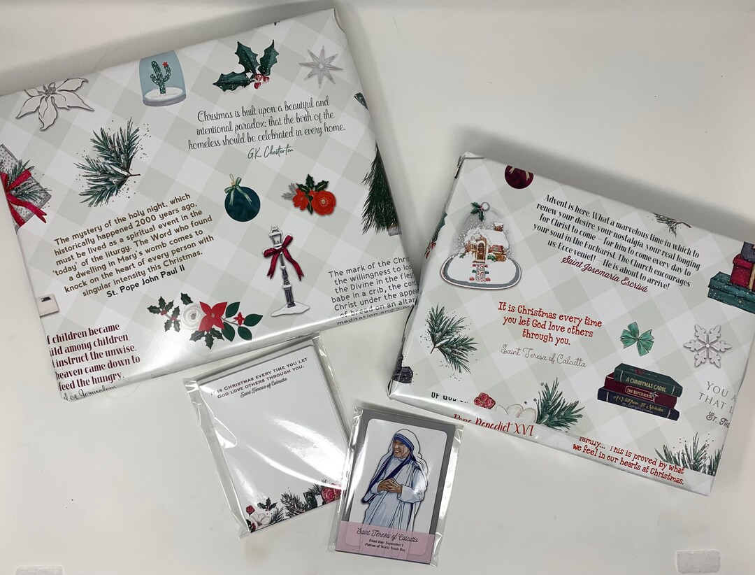 Catholic Saints Christmas Wrapping Paper. Saints Prayer Wrapping Paper ...