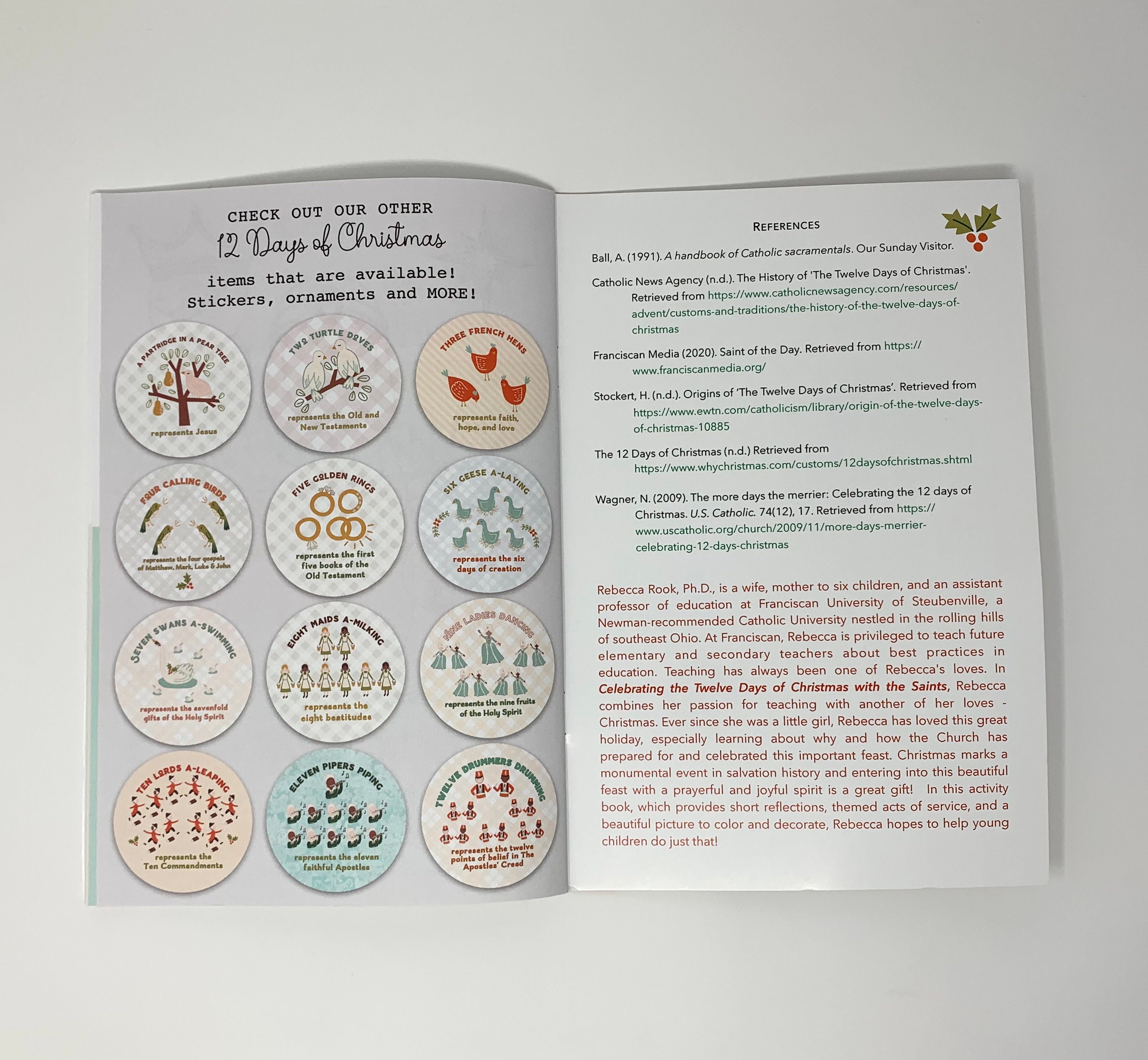 Celebrating the 12 Days of Christmas With the Saints Coloring Book. 6x9 ...