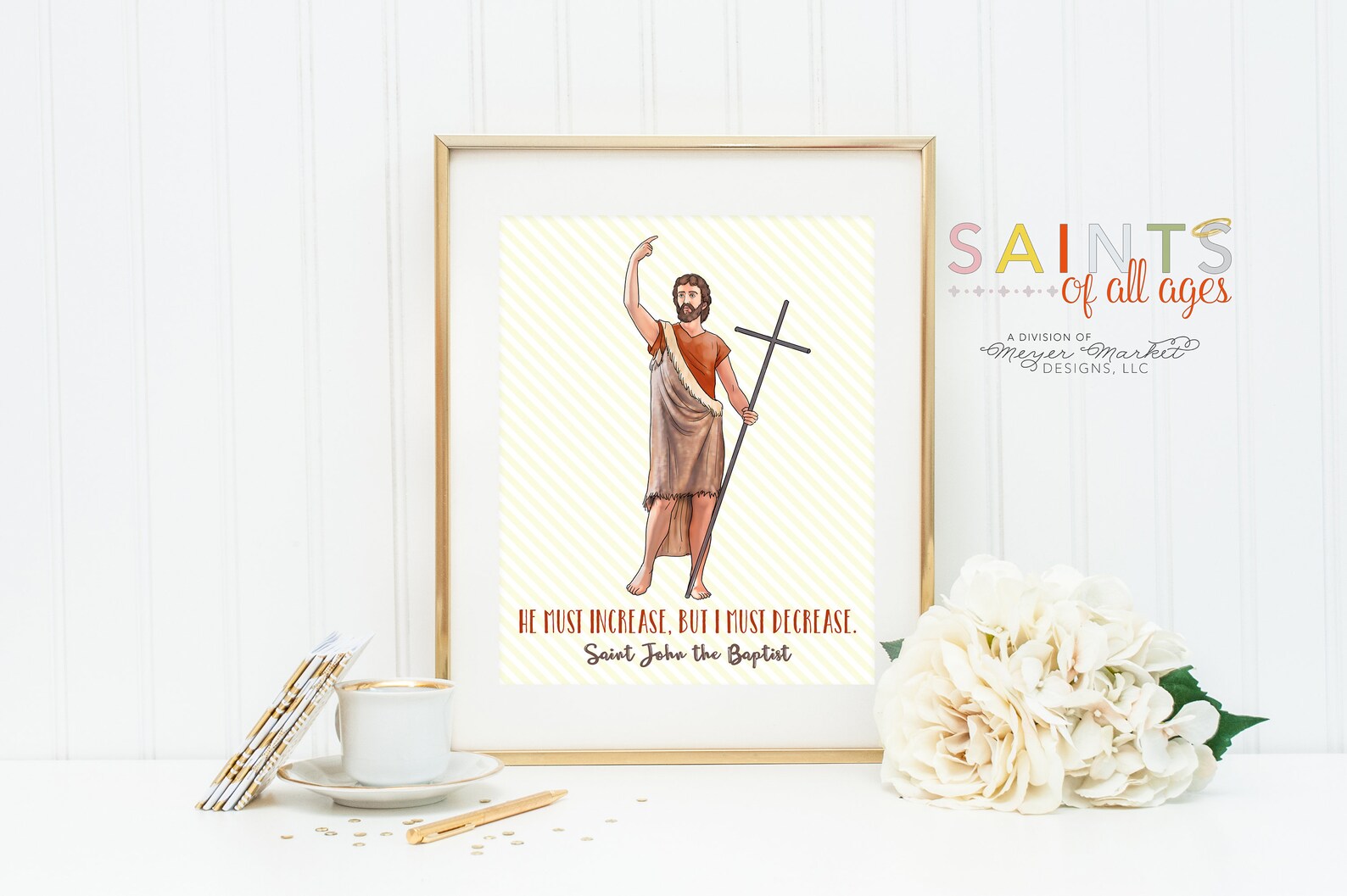 Saint John the Baptist Poster Print. John the Baptist Wall Art Poster ...