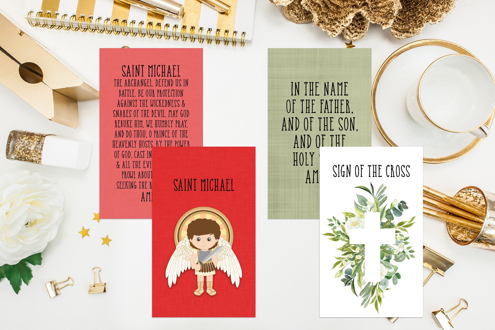 Set of 12 My Catholic Prayers Card Set. Kid Catholic Prayer - Etsy