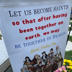 Set of 12 Catholic Garden Flags. Our Lady and Saint Themed Garden Flag ...