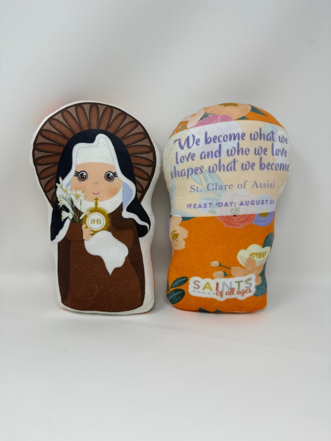 St. Clare of Assisi Stuffed Saint Doll. Saint Gift. Easter Gift ...