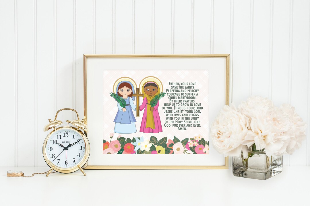 Saints Perpetua and Felicity Prayer Print. Saint Perpetua and Felicity ...