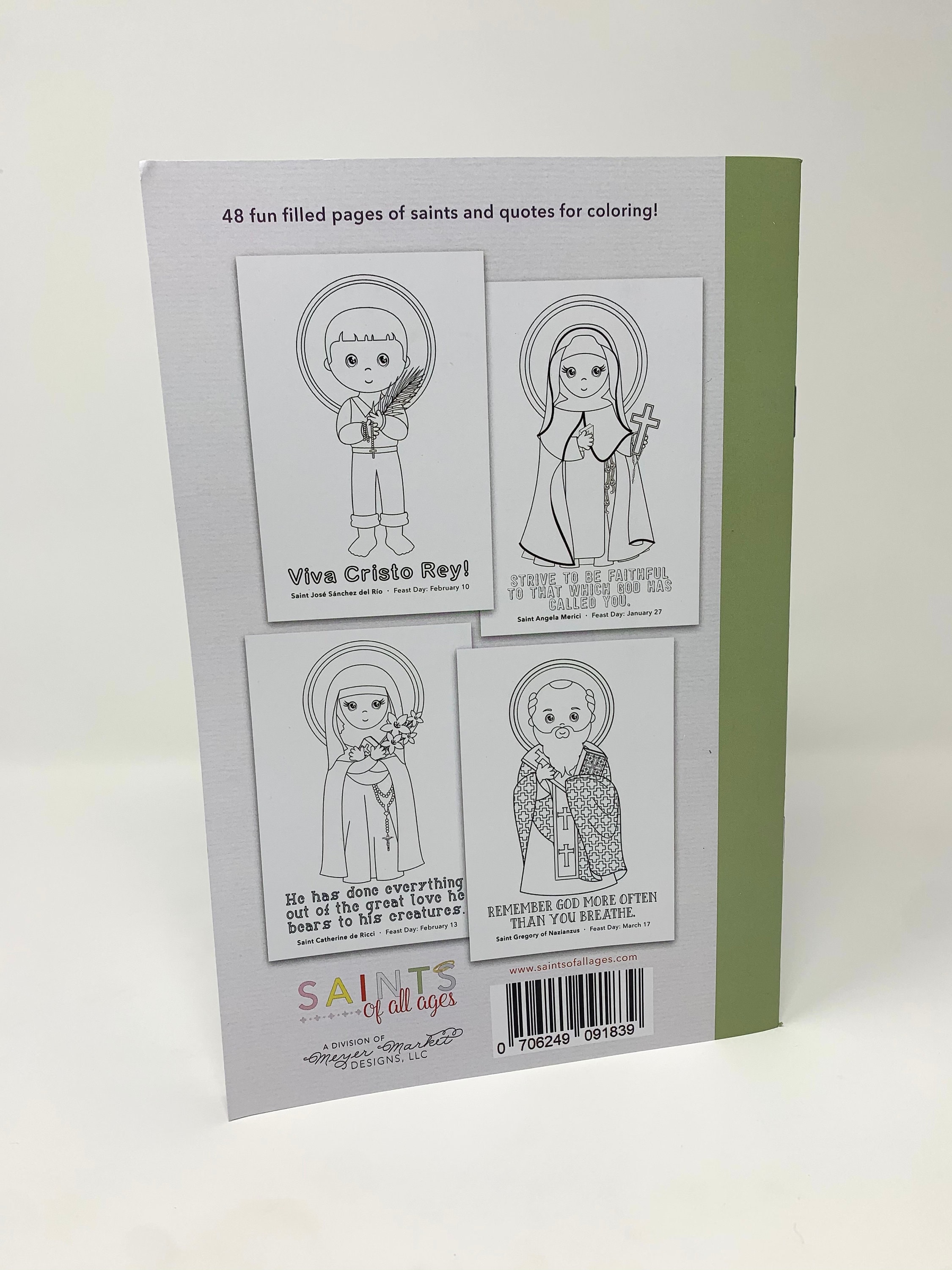 Catholic Saints Coloring Book Volume 3. 6x9 Catholic Coloring Book Gift ...