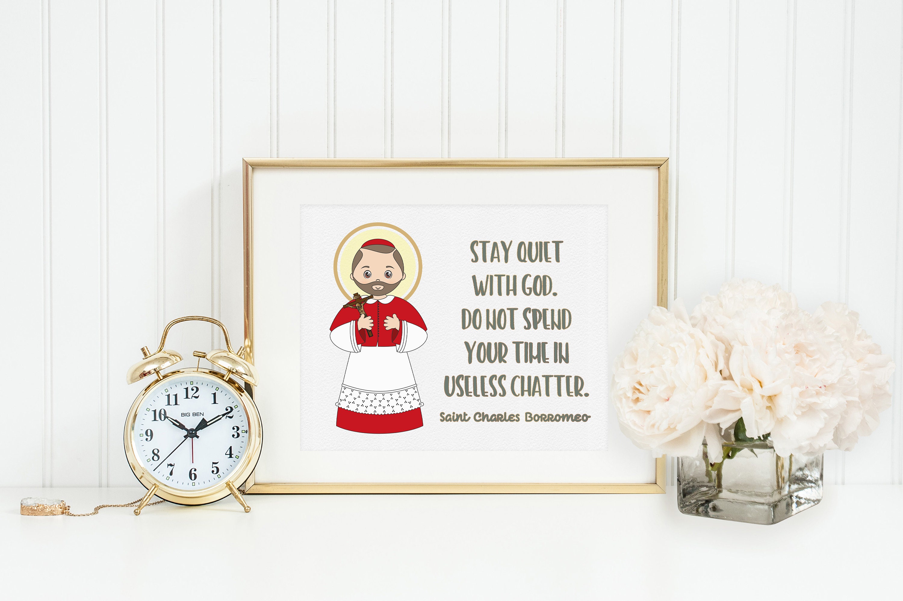 Saint Charles Borromeo Poster Print. Charles Borromeo Wall Art - Etsy