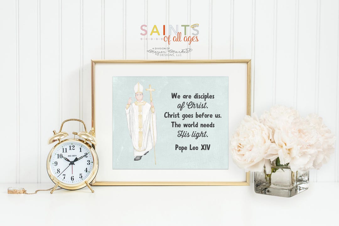 Pope Leo XIV Poster Print. Pope Leo XIV Art. Nursery Art. Kids Room ...