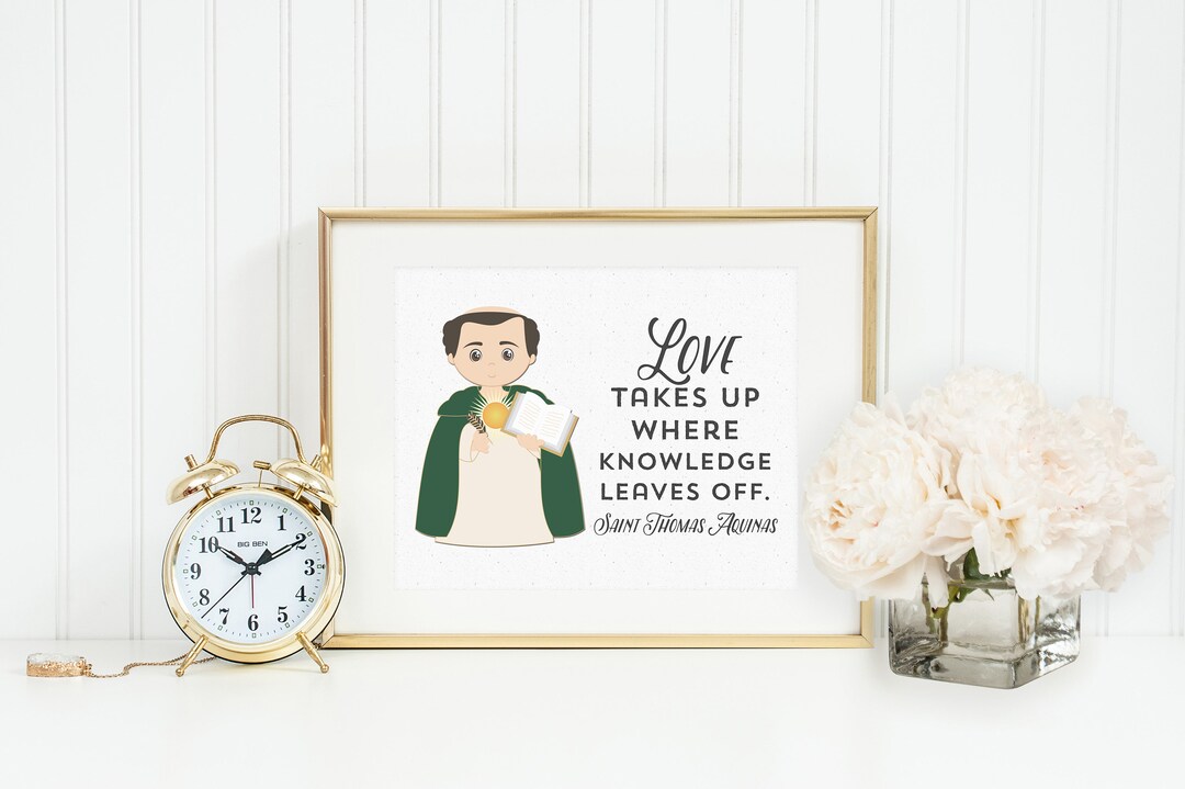 St Thomas Aquinas Poster Print. Saint Thomas Wall Art Poster. First ...