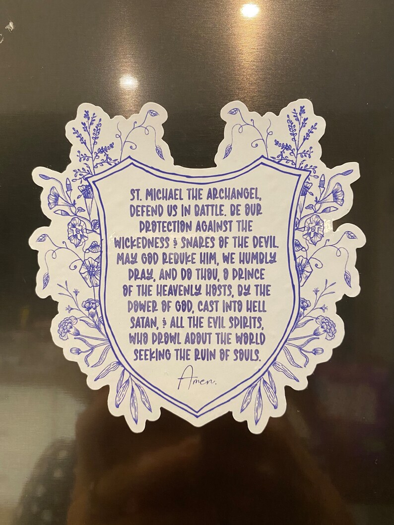 4 X 4 Static Cling Saint Michael Prayer Sticker. Saint - Etsy
