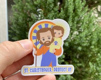 St Christopher Sticker - Etsy