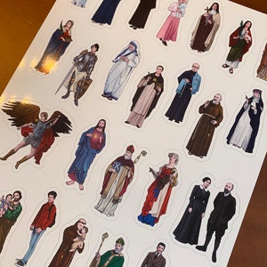 Set of 26 - 2" Vinyl Waterproof Saint Stickers. 8.5" X 10.5" Saint ...