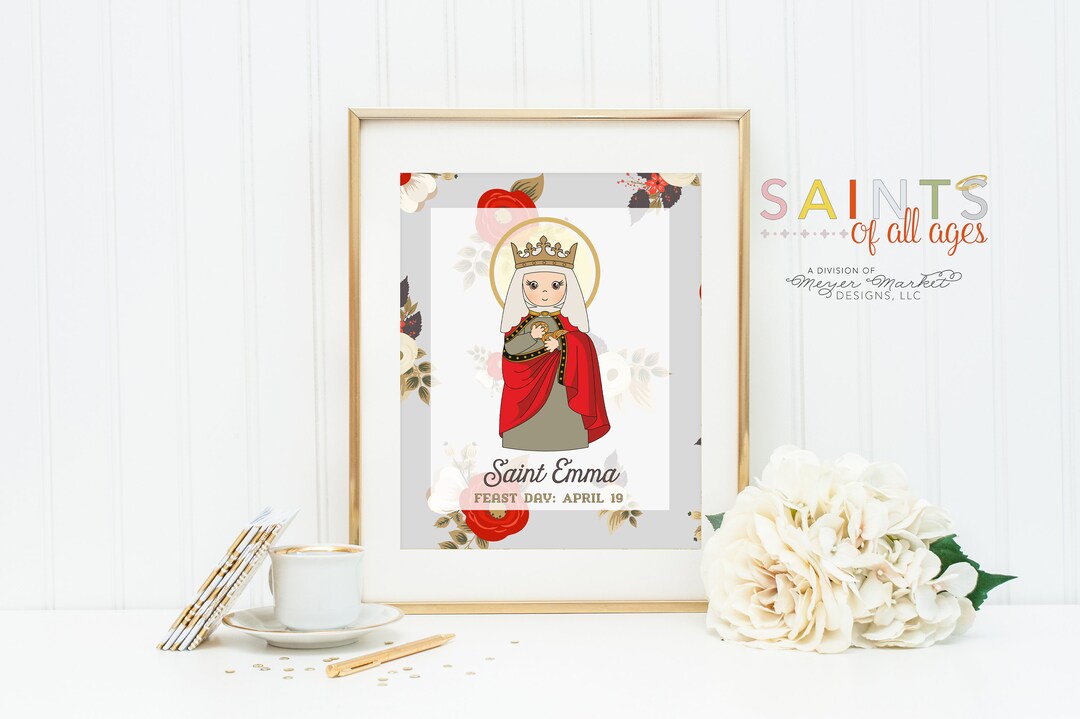 Saint Emma Prayer Poster Print. Saint Emma Wall Art Poster. First ...