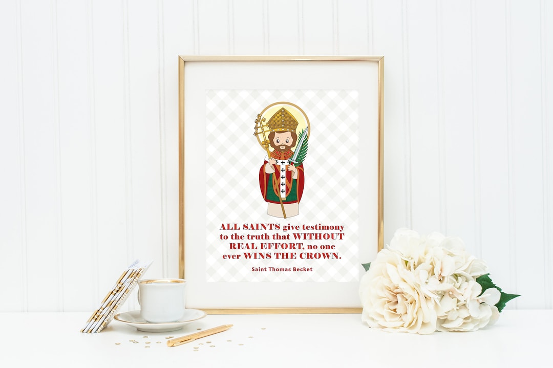 St Thomas Becket Poster Print. Saint Thomas Wall Art Poster. First ...