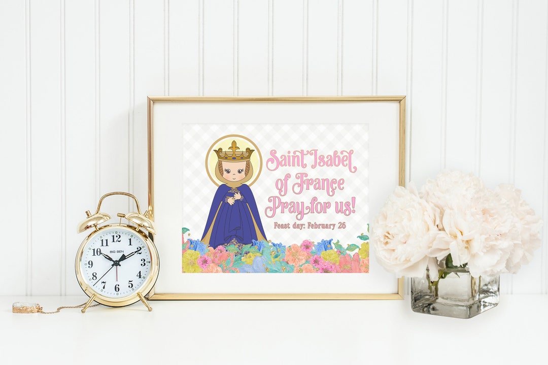 Saint Isabel of France Prayer Print. Saint Isabel Wall Art Poster ...