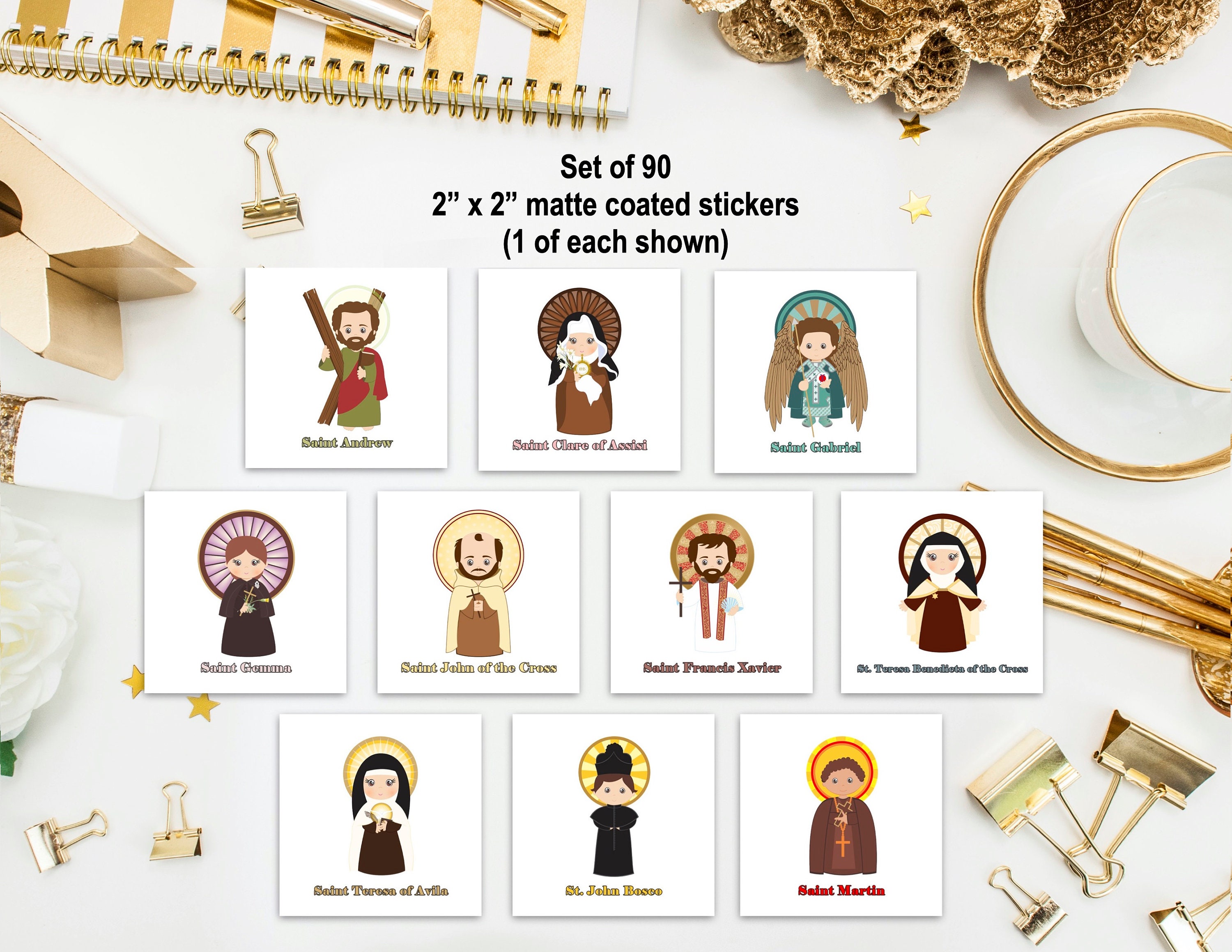 Set of 90 Saint Stickers SET 5. Kids Saint Stickers. First - Etsy Ireland