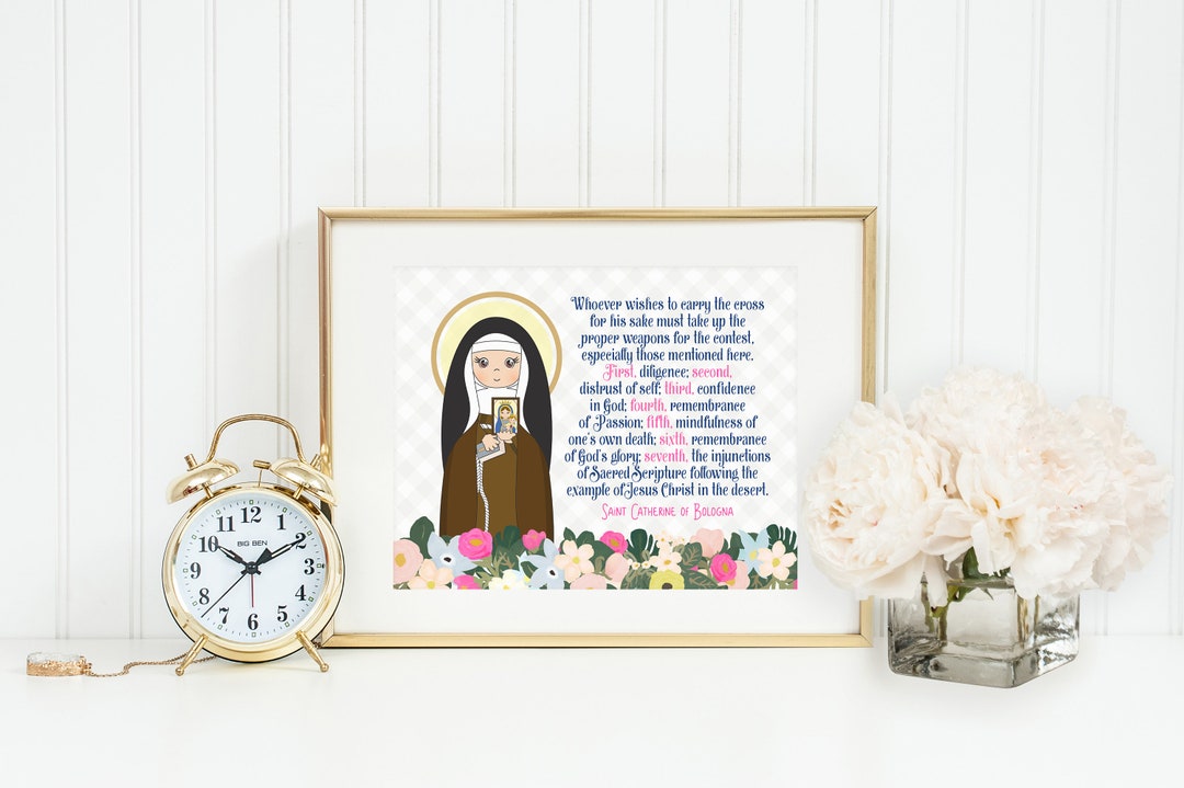Saint Catherine of Bologna Poster Print. St Catherine Wall Art Poster ...