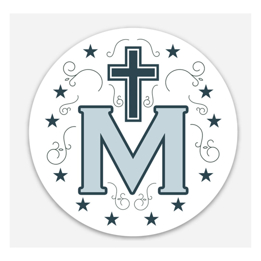 3" Vinyl Waterproof Marian Cross Sticker. Marian Cross Vinyl Water ...