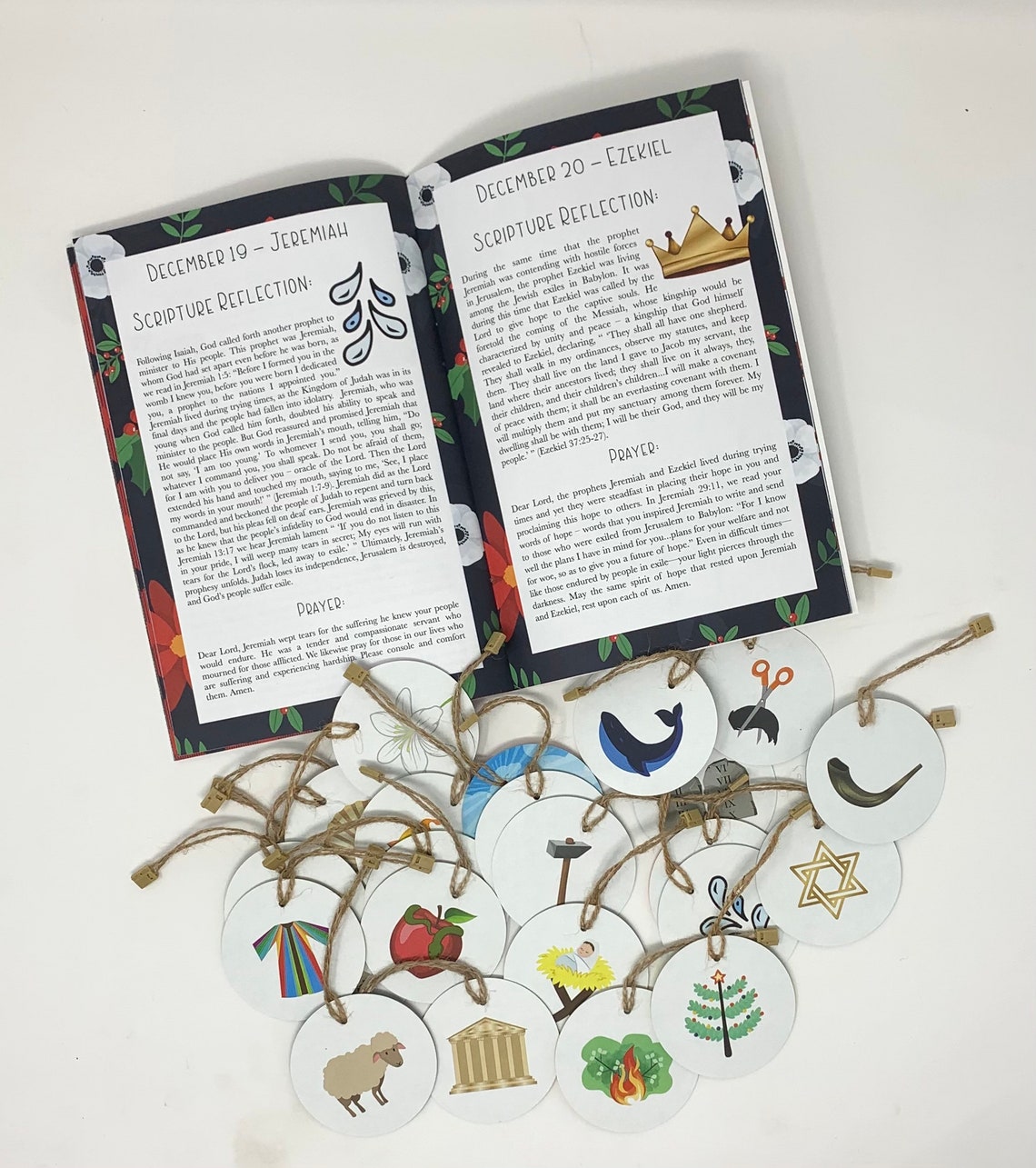 My Advent Jesse Tree Devotional Book With 25 Ornaments. 6x9 Catholic ...