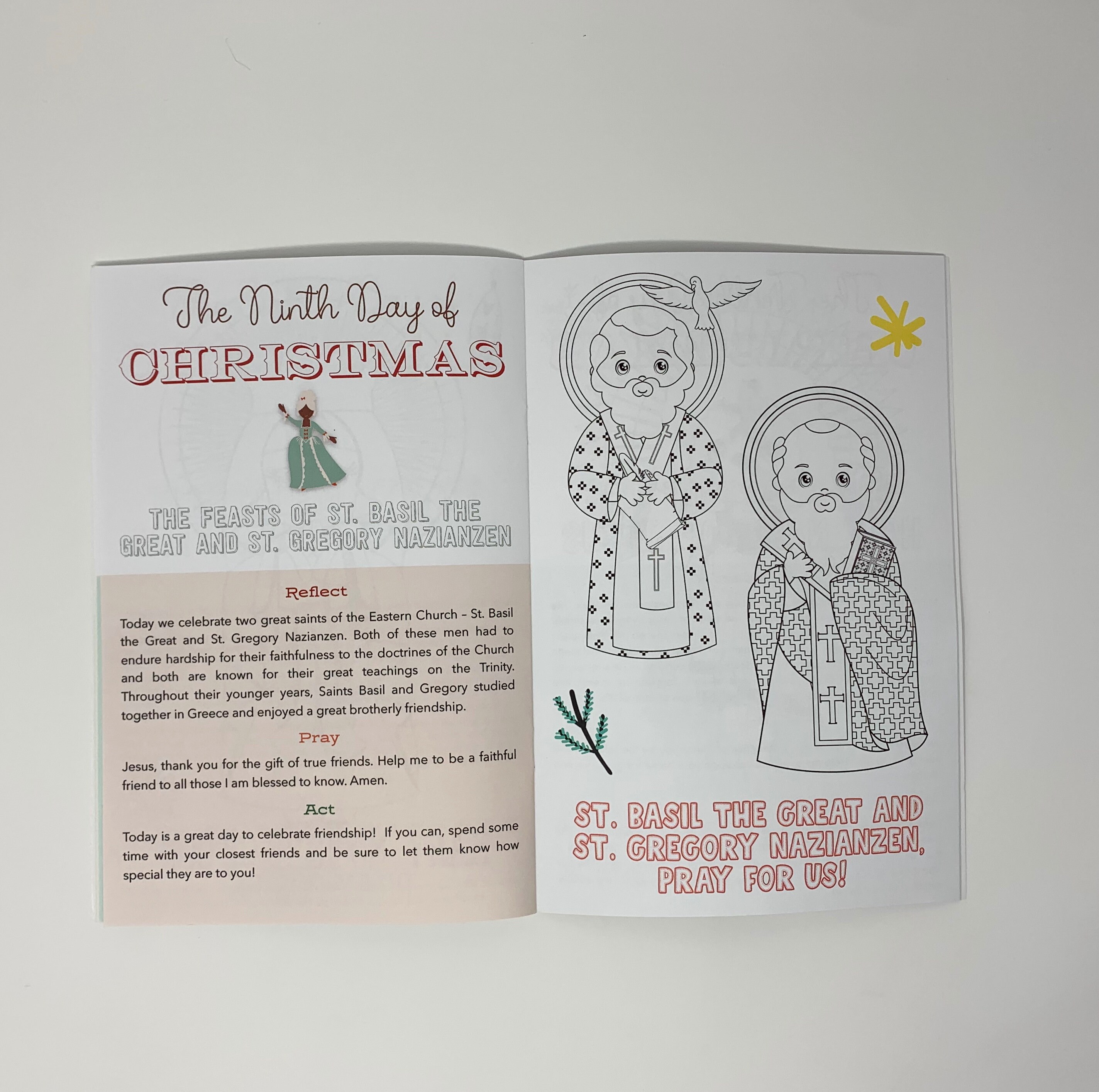 Celebrating the 12 Days of Christmas With the Saints Coloring Book. 6x9 ...