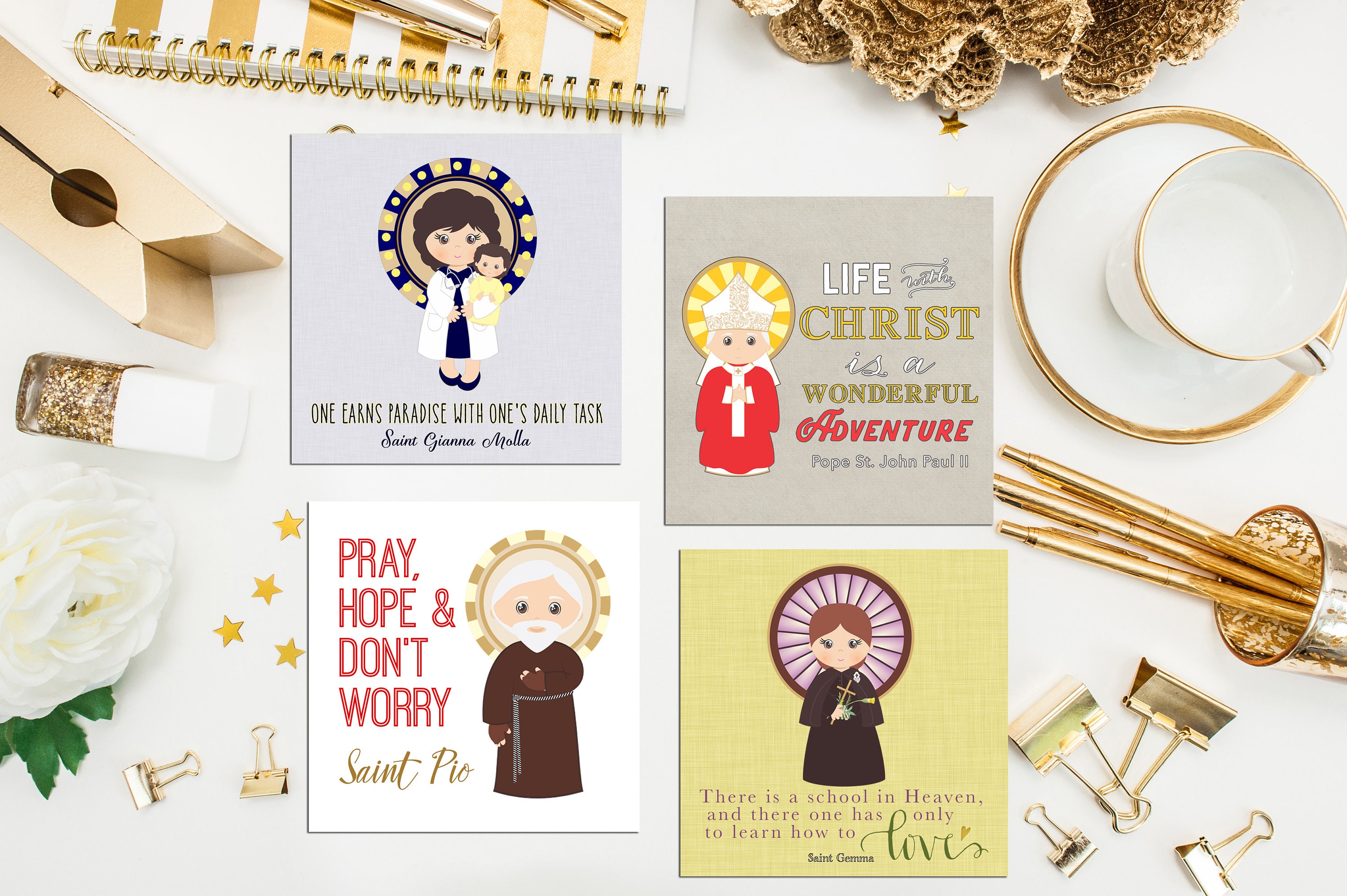 Set of 12 3 Saint Stickers. Kids Saint Stickers. First - Etsy
