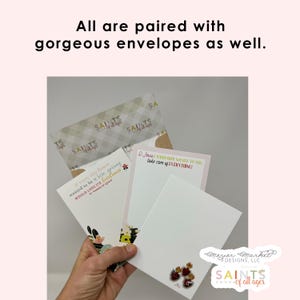 Set of 14 Assorted Saint Note Cards and Saint Patterned Envelopes ...