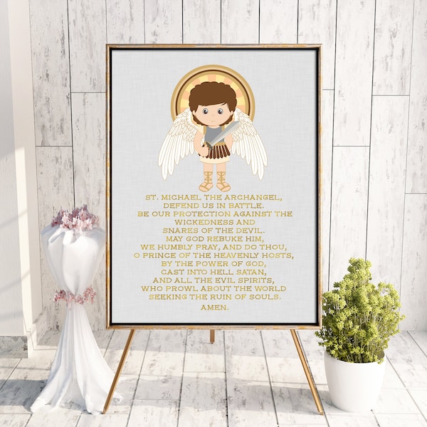 St Michael the Archangel Wall Art - Etsy