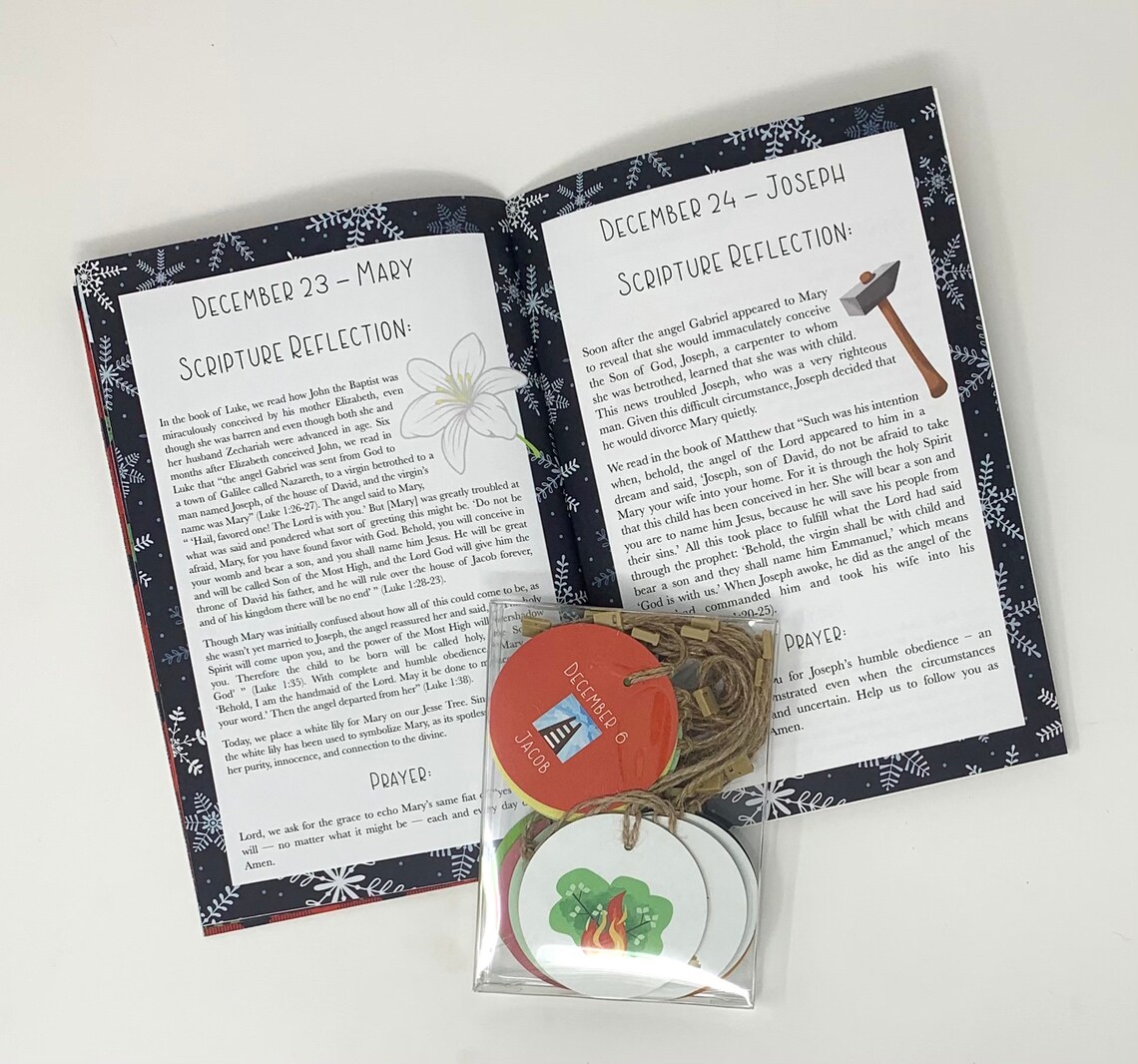 My Advent Jesse Tree Devotional Book With 25 Ornaments. 6x9 Catholic ...