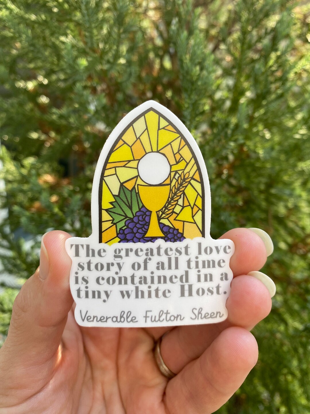 2.5" Vinyl Waterproof the Greatest Love Story Venerable Fulton Sheen ...