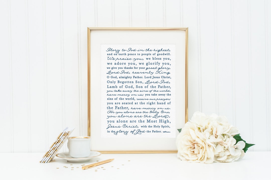 Gloria Prayer Print. Give Glory to God Print. Watercolor Prayer Print ...