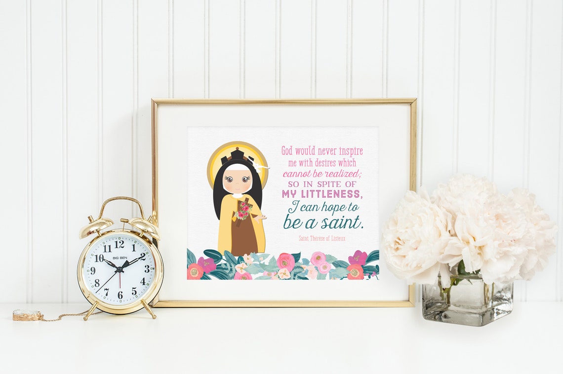 Saint Therese of Lisieux Poster Print. St. Therese Wall Art Poster ...