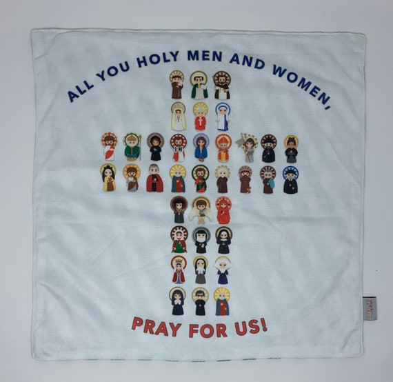 18 All You Holy Men and Women Pray for Us Ultra Soft - Etsy