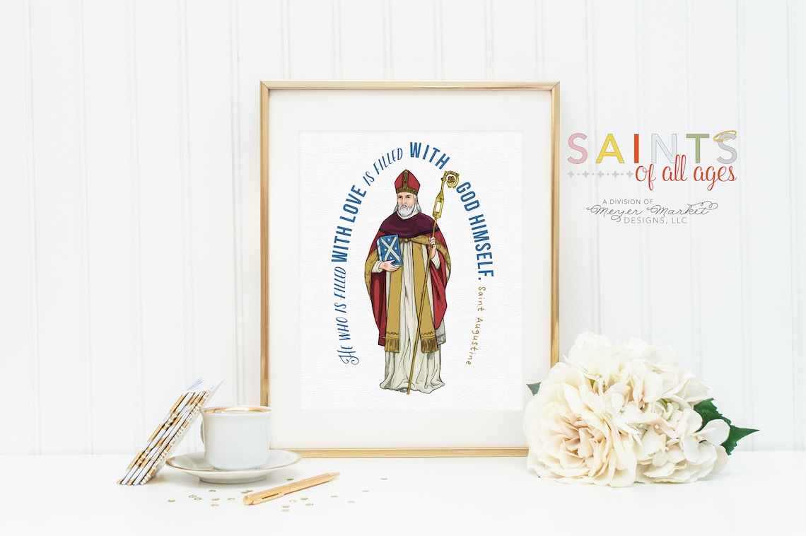 St Augustine Poster Print. St Augustine Wall Art Poster. First - Etsy